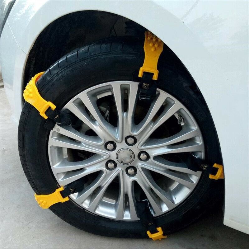 Set 10 bucati benzi antiderapante pentru zapada, cu insertii metalice ...