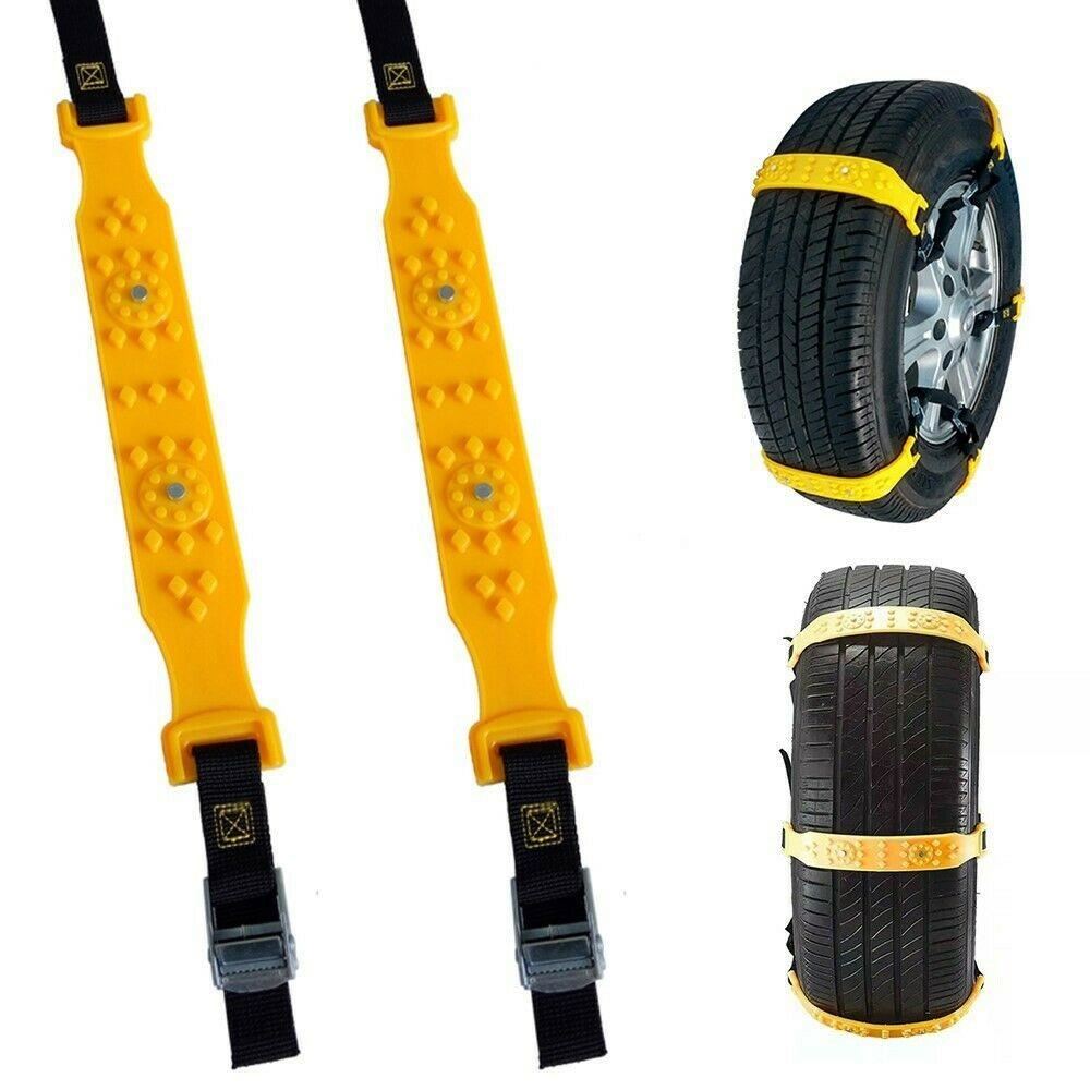 Set 10 bucati benzi antiderapante pentru zapada, cu insertii metalice ...