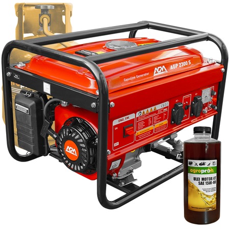 Generator curent AGM AGP 2300 S Hibrid, GPL / benzina, putere max 2,2 ...