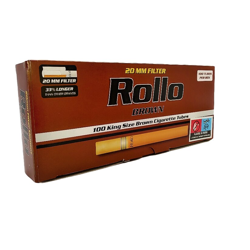 Set tuburi tigari Rollo Brown King Size, 100 bucati - eMAG.ro