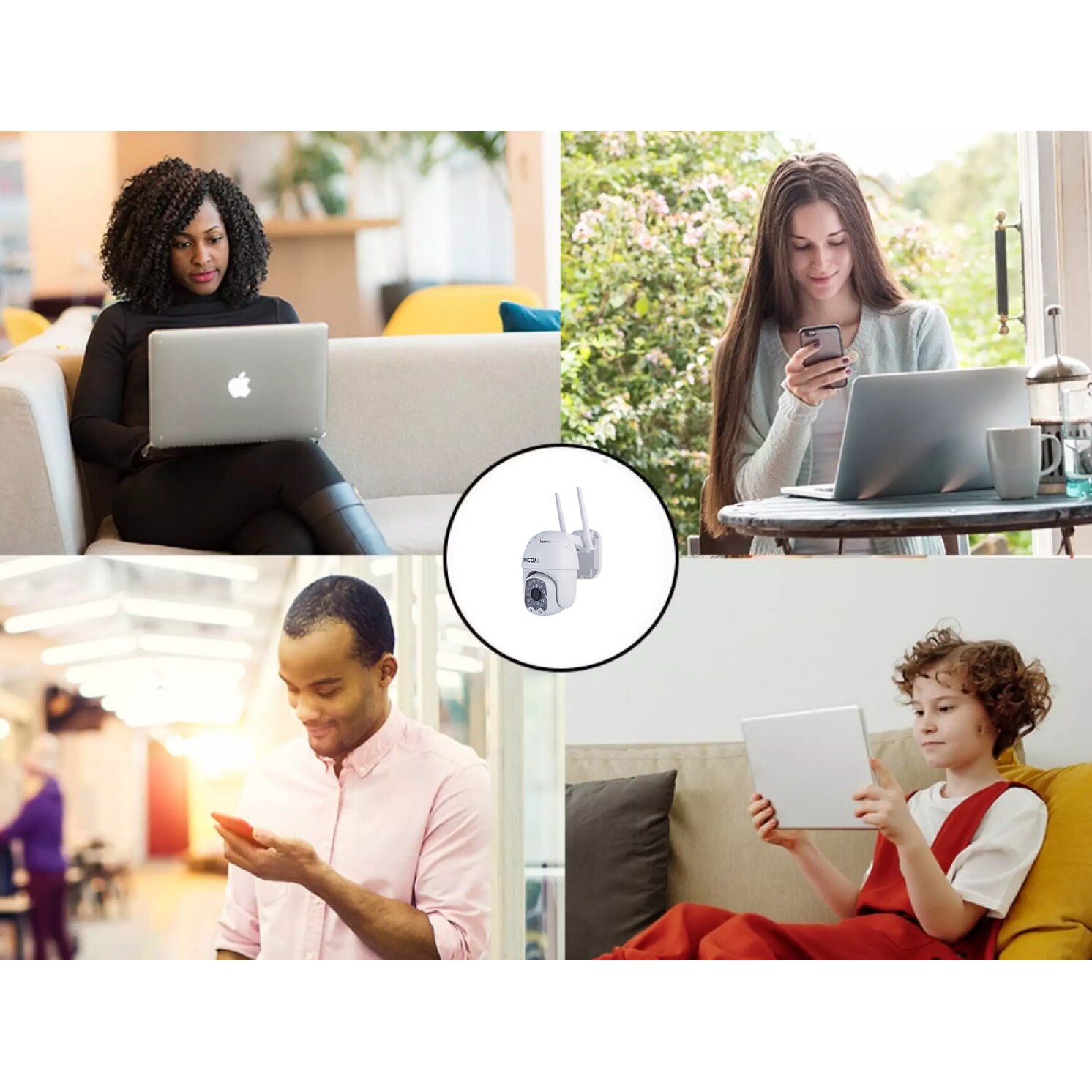 Camera de supraveghere IP WIFI, 2MP, Exterior/Interior Rotativa, alb ...