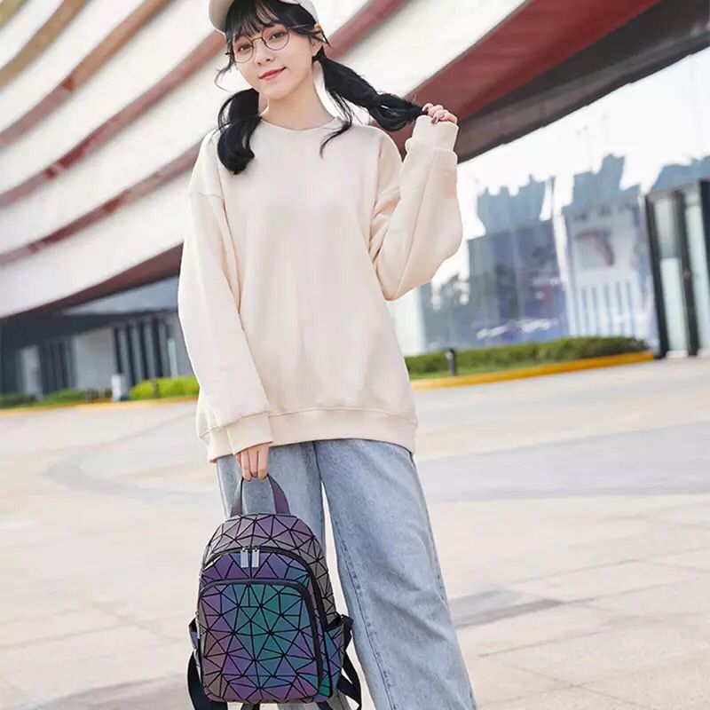 Ilsedo IL-8554 Геометрична и светеща дамска раница от екологична кожа ...