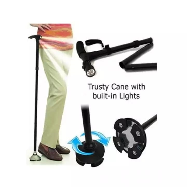 Baston robust pliabil, cu maner T, confortabil si ergonomic, extensibil ...