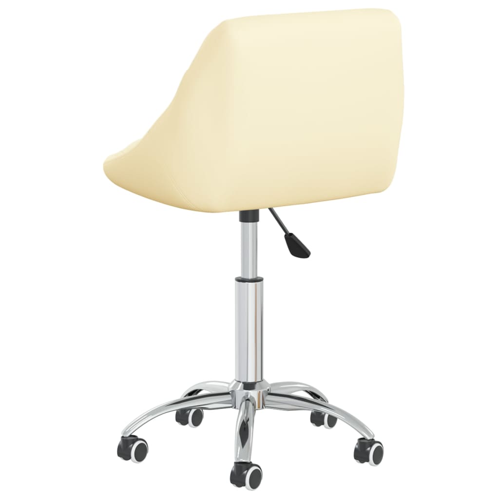 Scaun de birou pivotant, crem, piele ecologica, design elegant 3979 ...