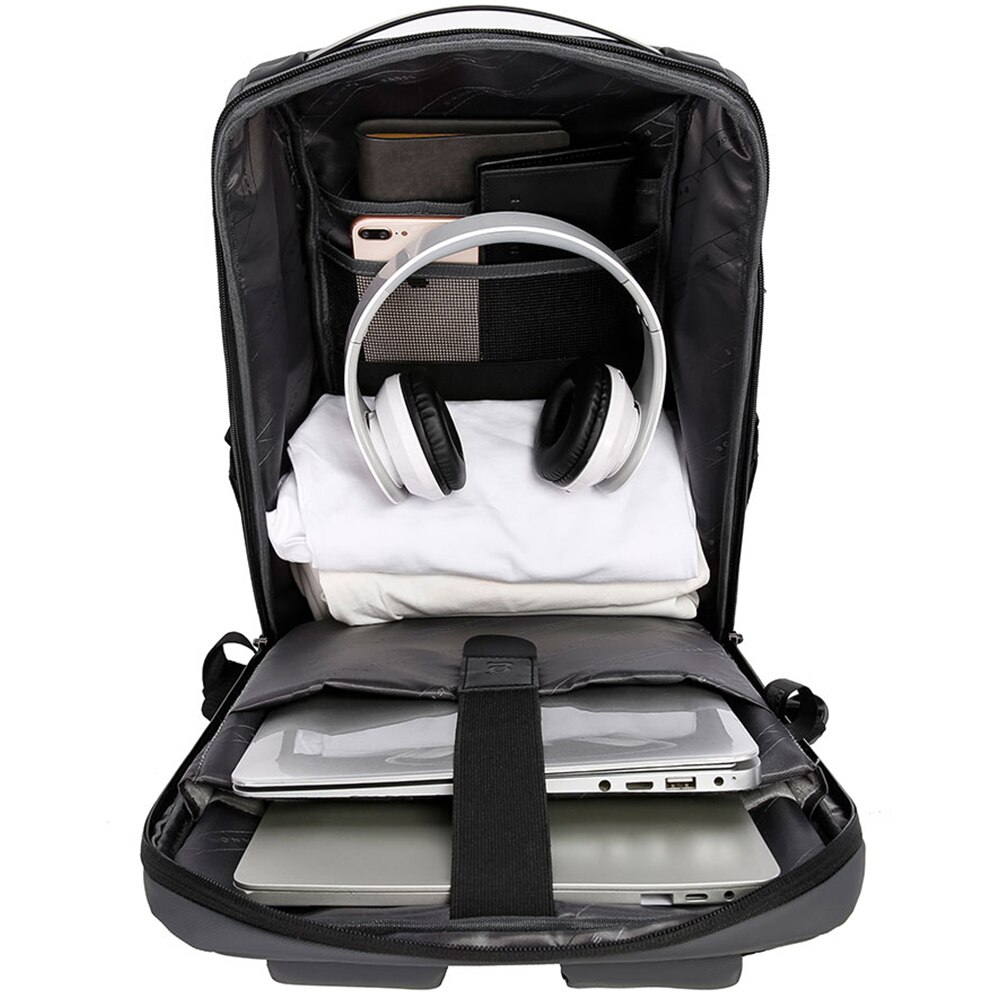 Rucsac Bange, pentru laptop, rezistent la apa, port USB, BG7268GY gri ...