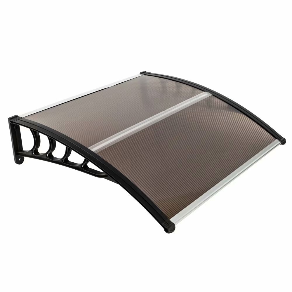 Copertina, marchiza modulara, Negru cu Policarbonat fumuriu, 120 x 80 ...