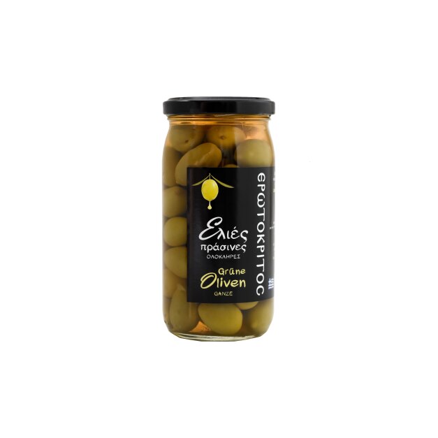 Masline verzi umplute cu usturoi, Erotokritos,360g - eMAG.ro