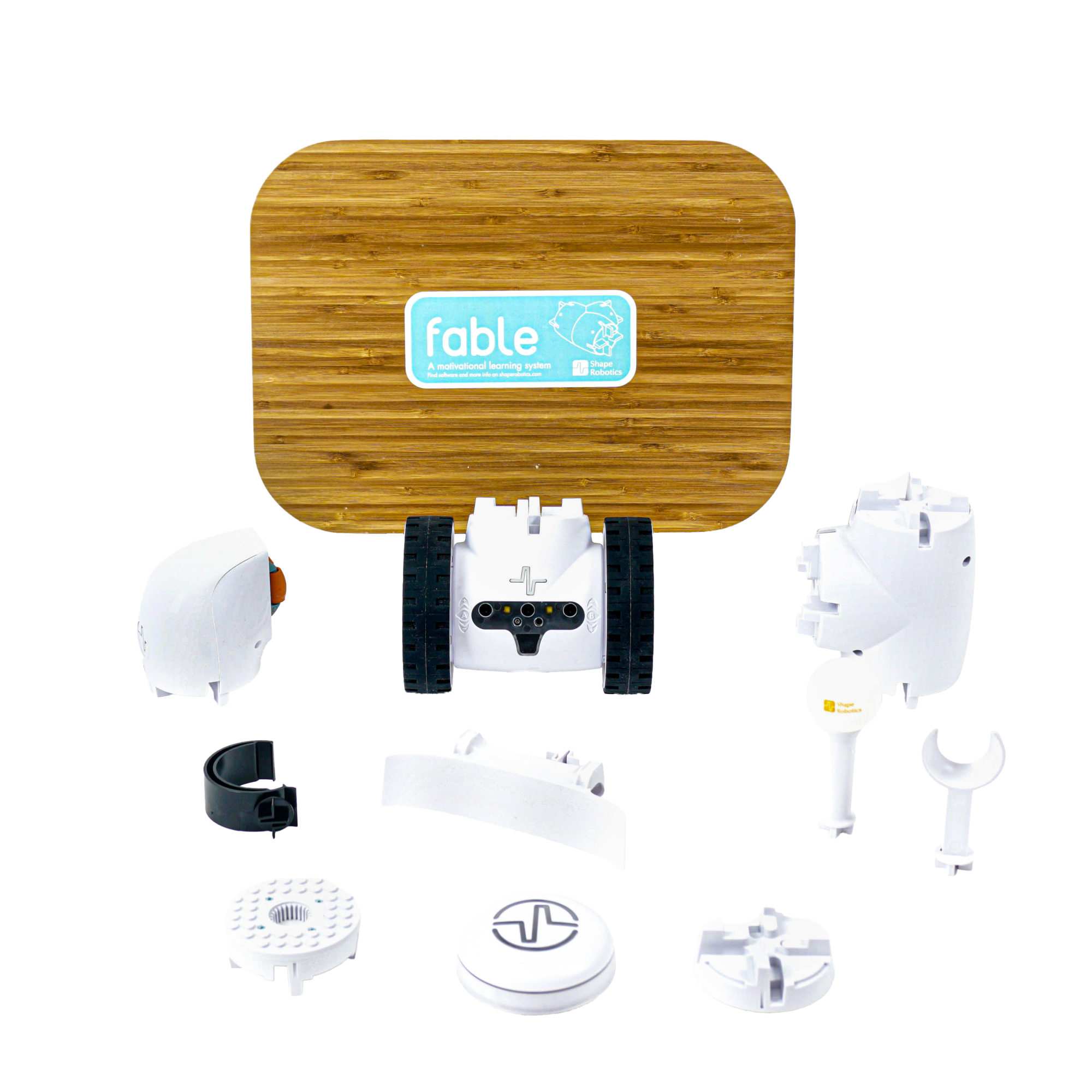 Kit Robot Educational, FABLE GO!, Shape Robotics, alb, 15 componente ...