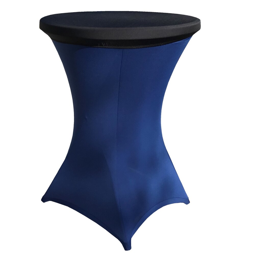 Set masa de bar pliabila CULINARO D80xH110cm, husa elastica albastra ...