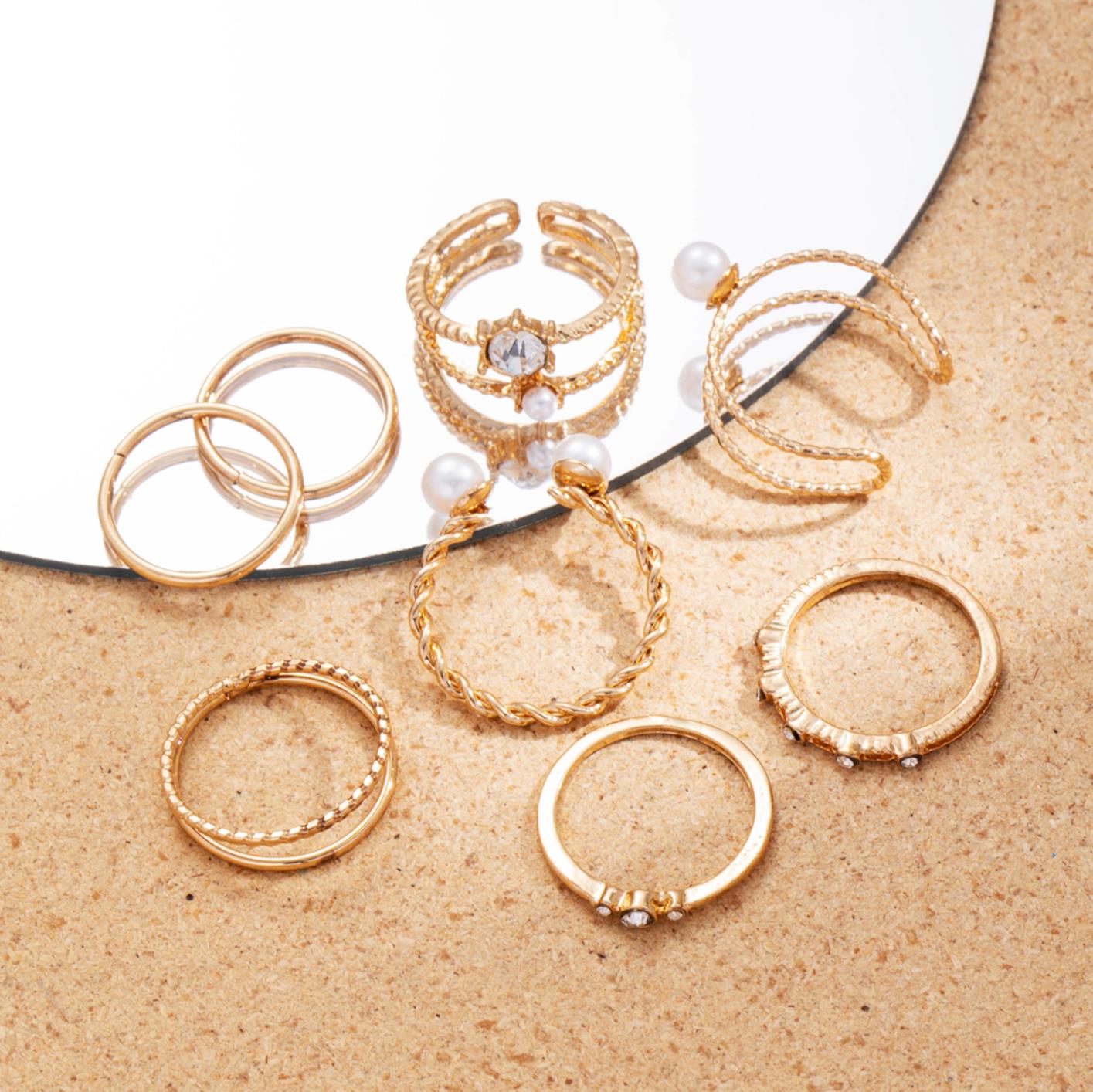 Set inele Pili-Paradise, Aliaj, Model R-MS806, Auriu - eMAG.ro