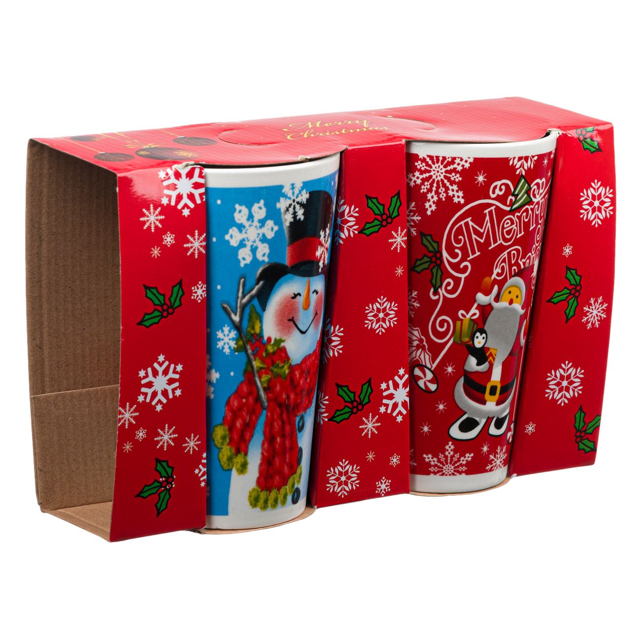 Set cani din portelan, de Craciun, 480 ml, multicolor, 2 buc - eMAG.ro