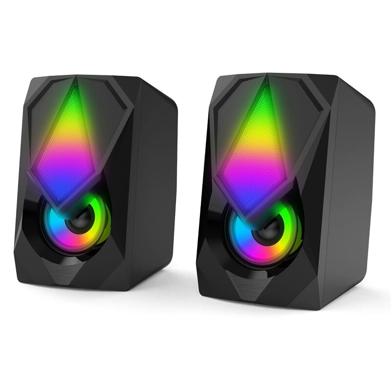 Set Boxe Gaming 2.0 Omega Varr, RMS 2 x 3 W, Iluminare RGB, Negru - eMAG.ro