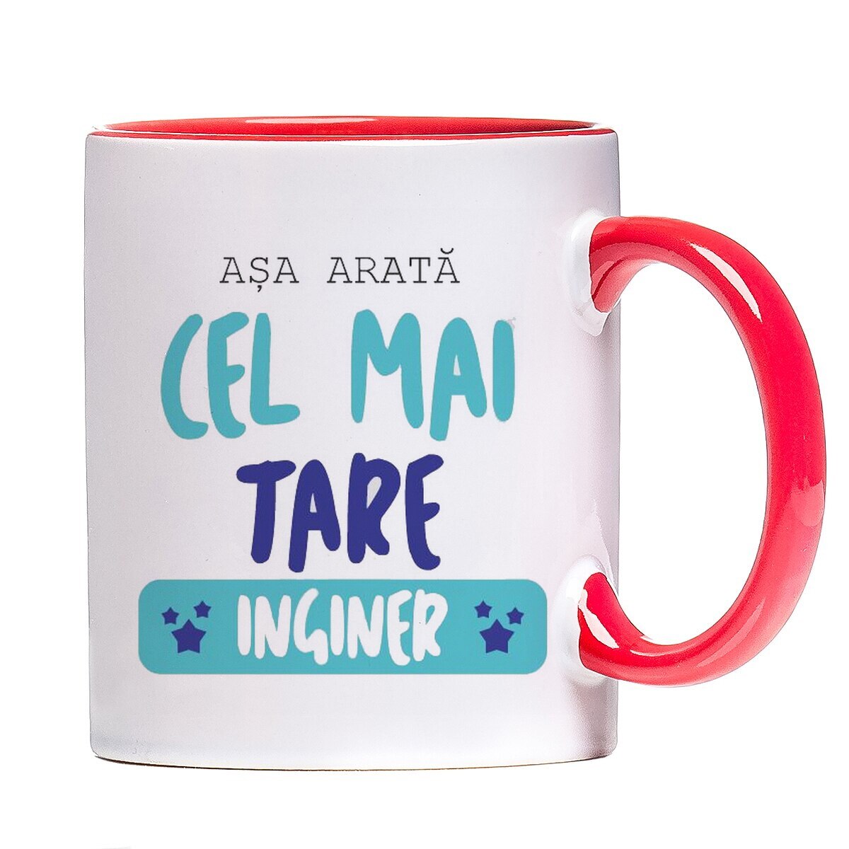 Cana personalizata Cel mai tare Inginer, ceramica alba cu interior si ...