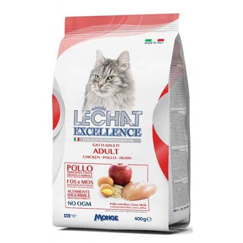 Monge Lechat Excellence Adult Chicken 400g 33/14 szuperprémium ...