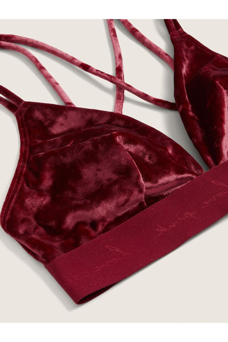 Сутиен Victoria's Secret, Velvet Triangle Bralette, Червен, M INTL ...