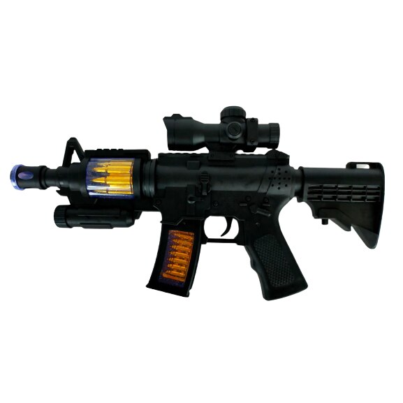 Pusca de jucarie pentru copii, neagra, 37 cm - eMAG.ro
