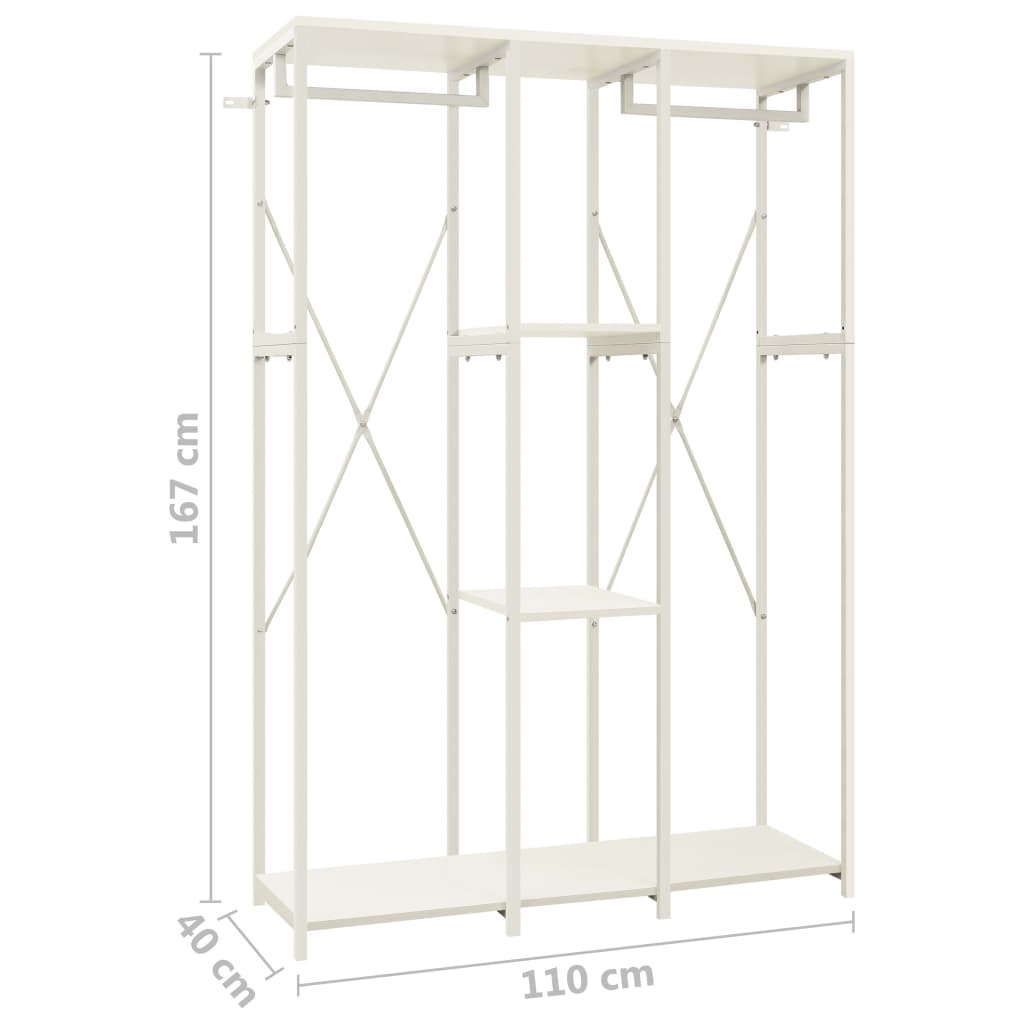 Sifonier, alb, 110x40x167 cm, metal si PAL 326558 - eMAG.ro