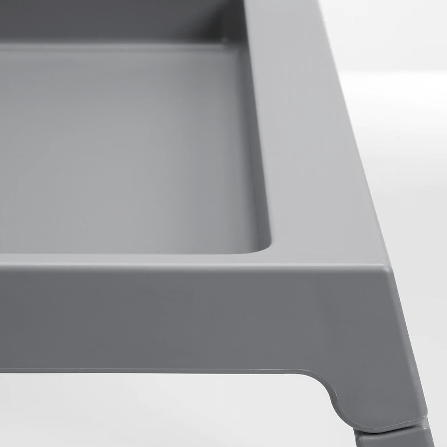 Masa Yana mic-dejun, 56x36x26 cm cu picioare pliante, gri - eMAG.ro