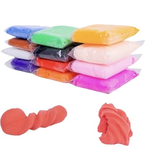 Set plastilina inteligenta, modeling clay, 12 plicuri/set, multicolora ...