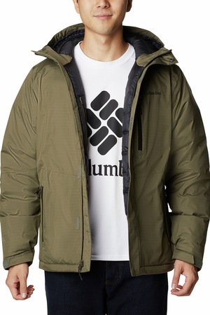 Columbia, Geaca cu gluga si izolatie Oak Harbor, Verde militar, XL ...