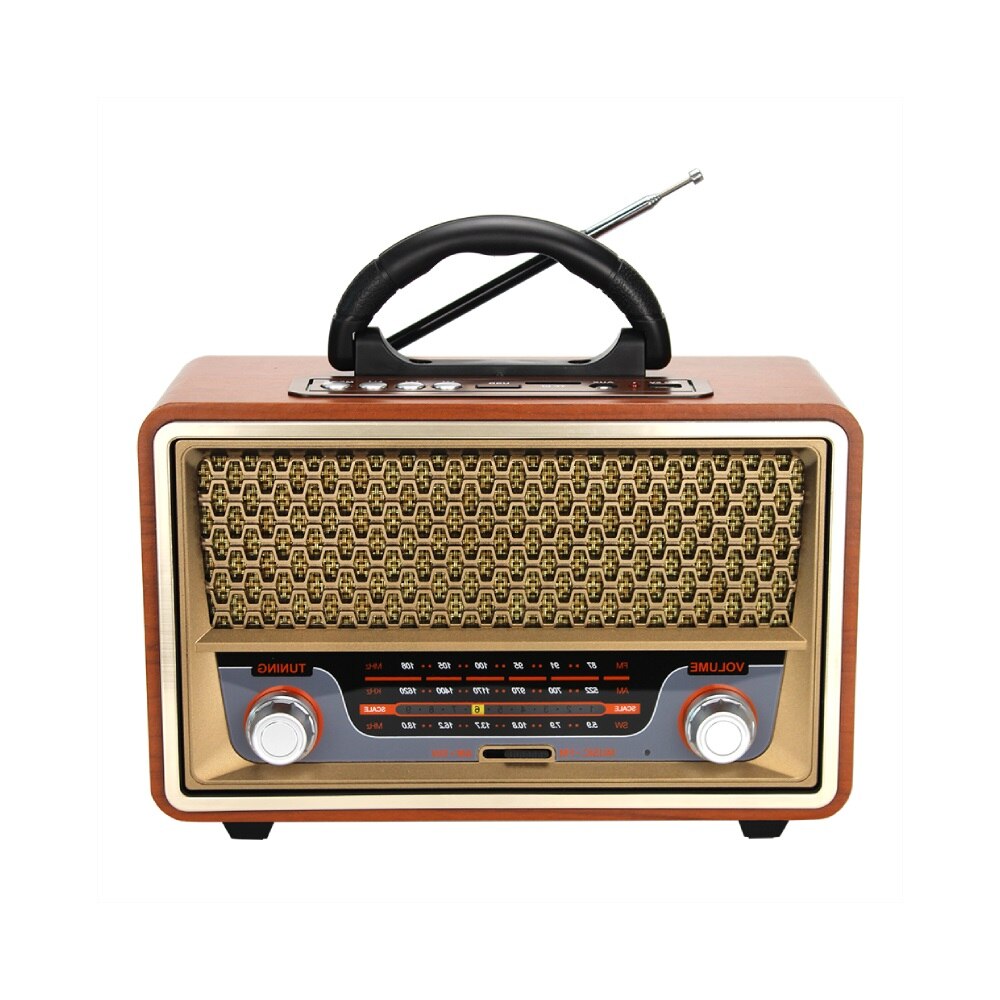 Radio Portabil Retro Bigshot M-157BT, Baterie Reincarcabila, Bluetooth, AUX, USB, TF Card, FM/AM ...