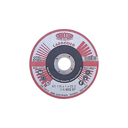 Disc abraziv cilindric plan, Carbochim, 115x1,5x22,2 11A60QBF pentru ...