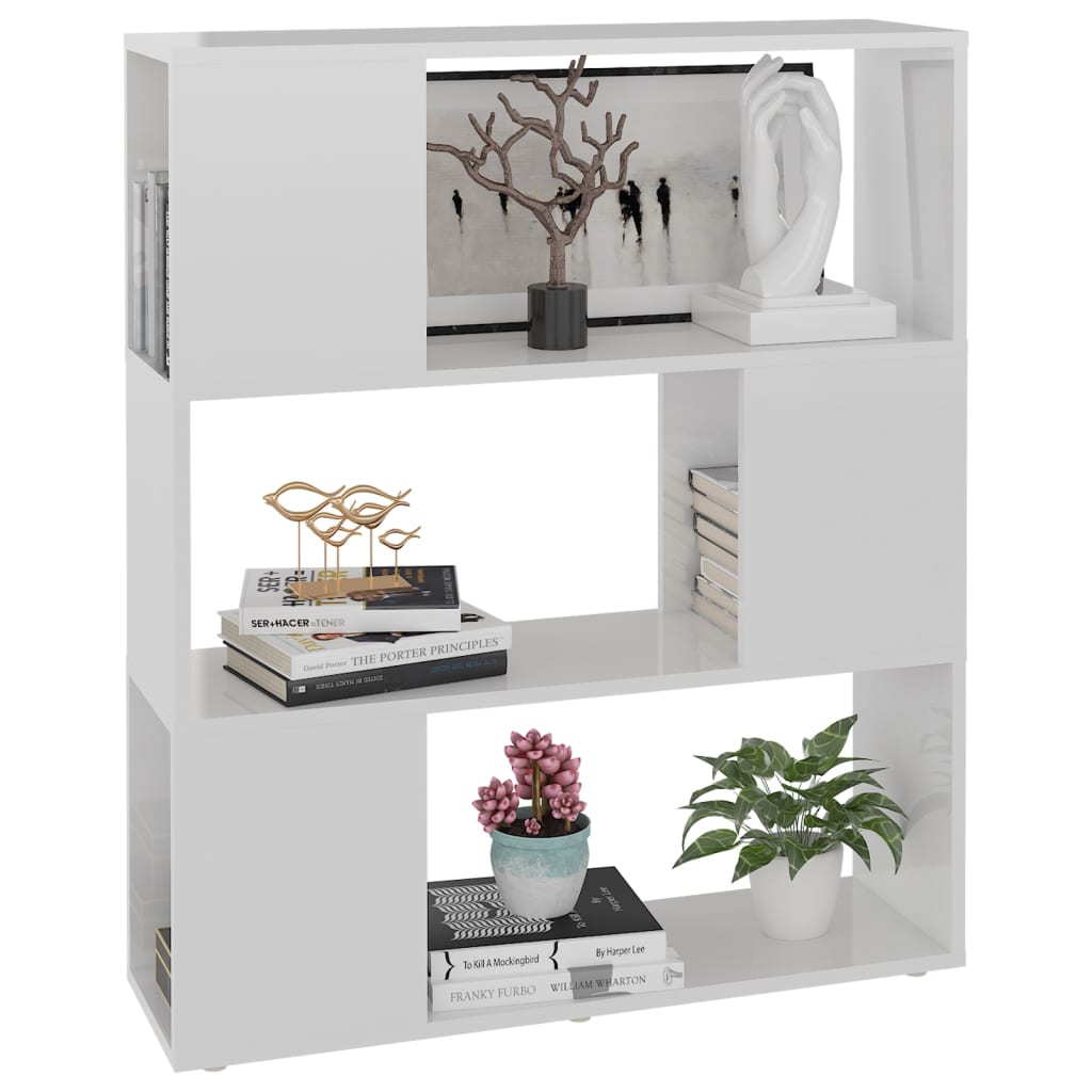 Biblioteca/separator de camera din pal extralucios vidaXL, PAL, 80 x 24 ...