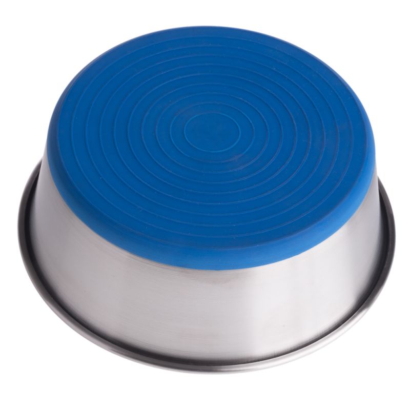 Castron 4Dog inox, baza albastra, 0.9L, 17cm - eMAG.ro