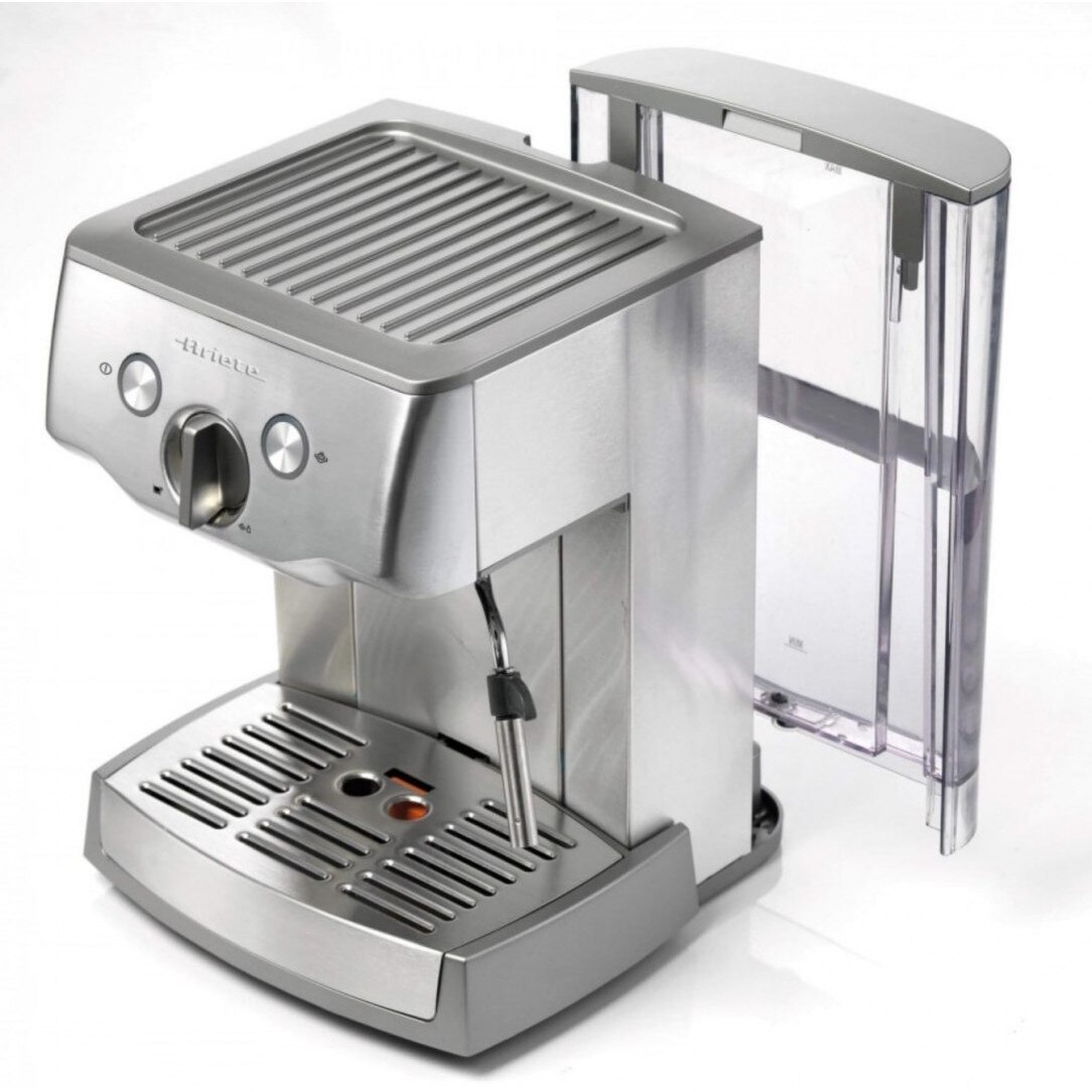 Espressor Ariete 1324, Inox, 1000W, 15 bar, 1,5L, Functie Thermocream ...