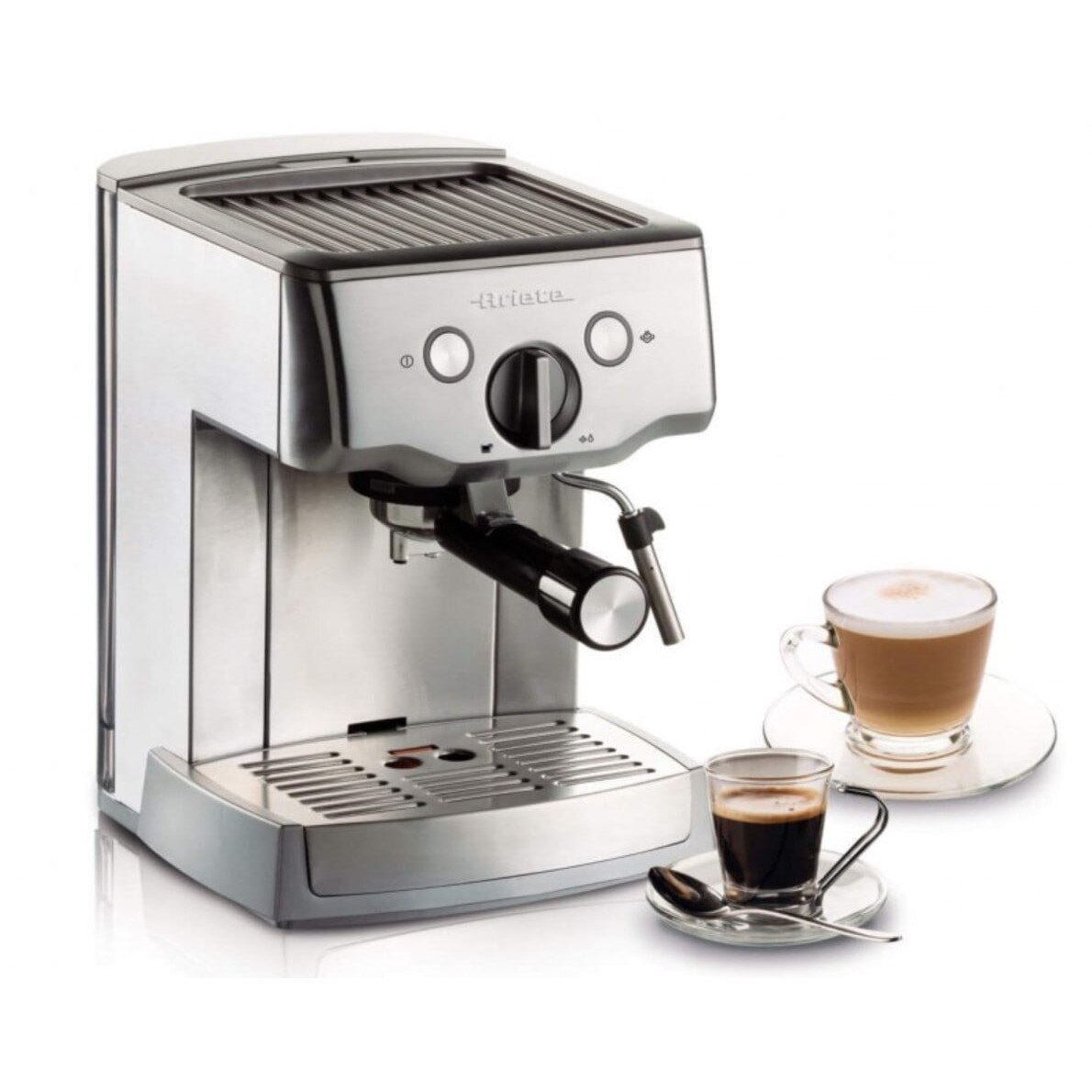 Espressor Ariete 1324, Inox, 1000W, 15 bar, 1,5L, Functie Thermocream ...