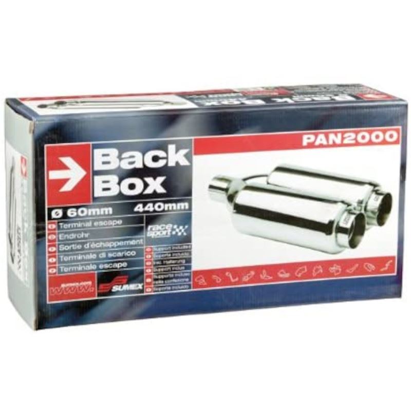 Toba sport finala, 440x60mm, dubla, Twin Pipe Silencer, PAN2000 Race ...