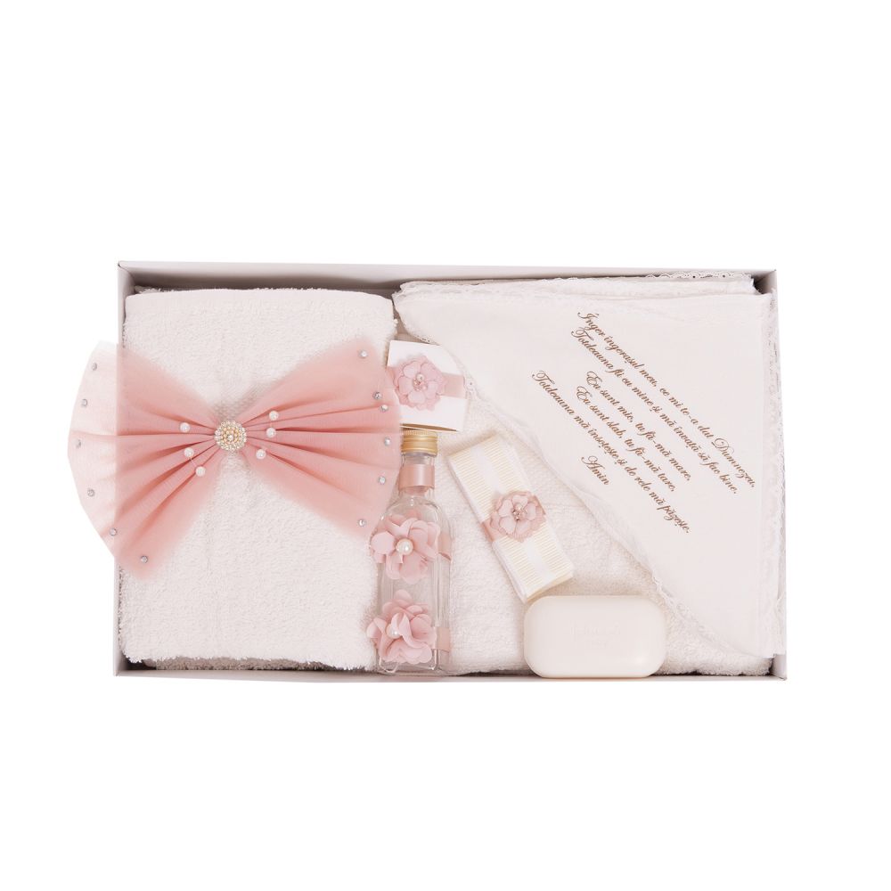 Trusou botez complet Funda, Roz, 7 piese - eMAG.ro