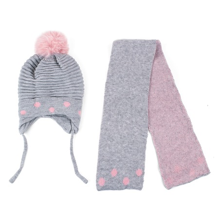 Set Caciula si Fular Copii PAMI, 5-6 ani, C-F621-499-Gri - eMAG.ro