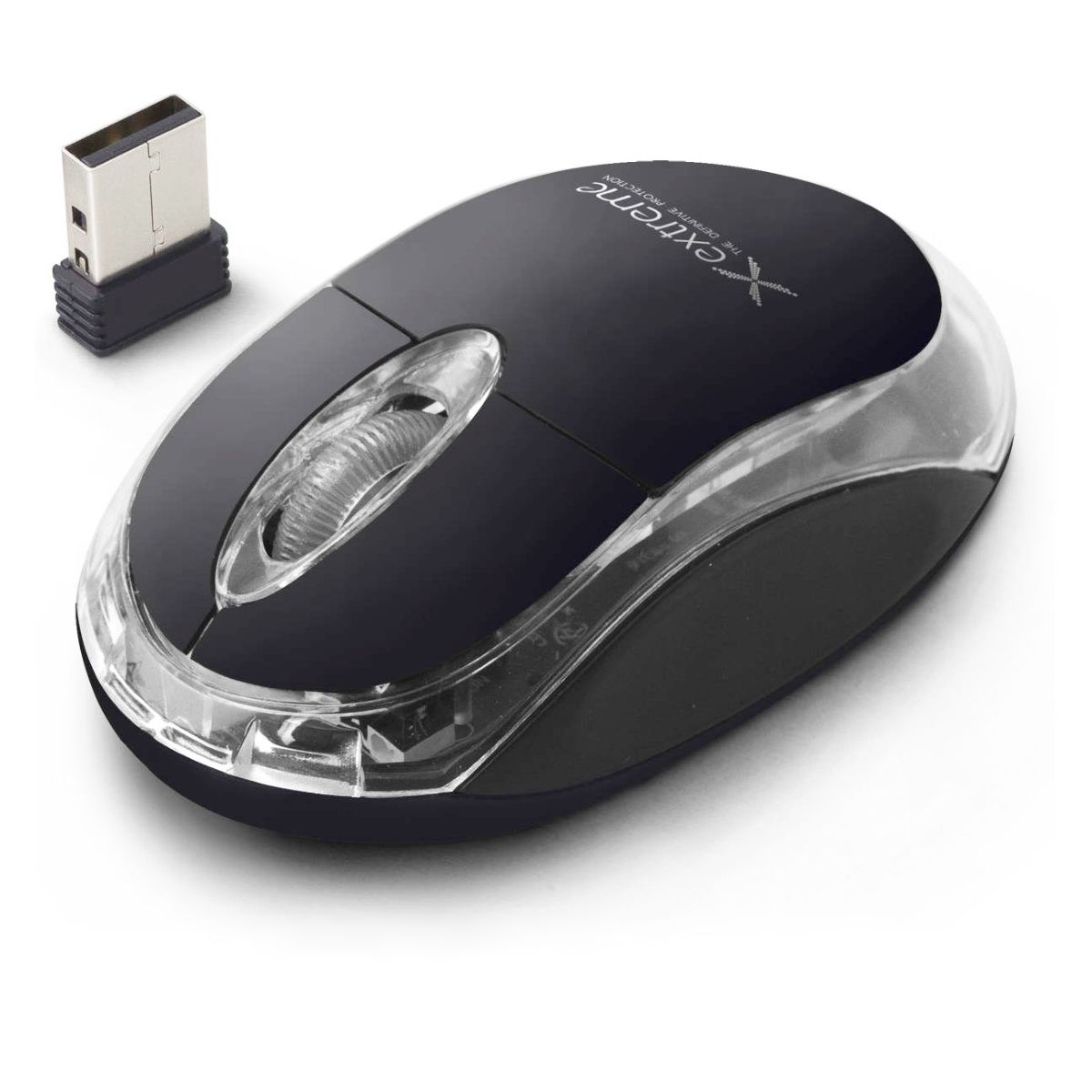 Mouse optic wireless 2.4 GHz, 1000 DPI, 3 butoane, receptor nano USB ...