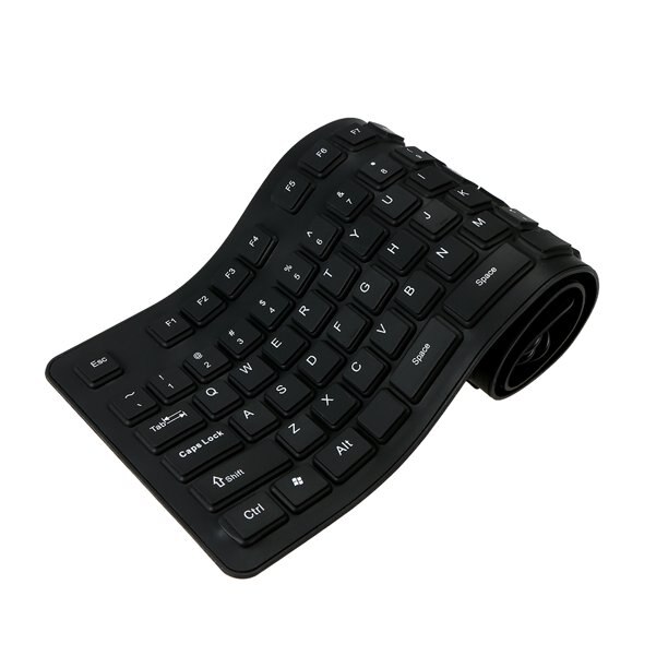 Tastatura flexibila din silicon, cablu USB, 110 taste, Negru, TCL ...