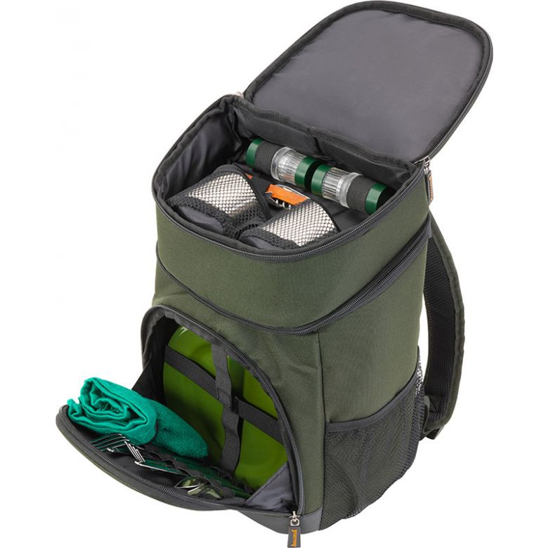 Rucsac pentru pescuit cu accesorii, Anaconda, Poliester, Verde - eMAG.ro