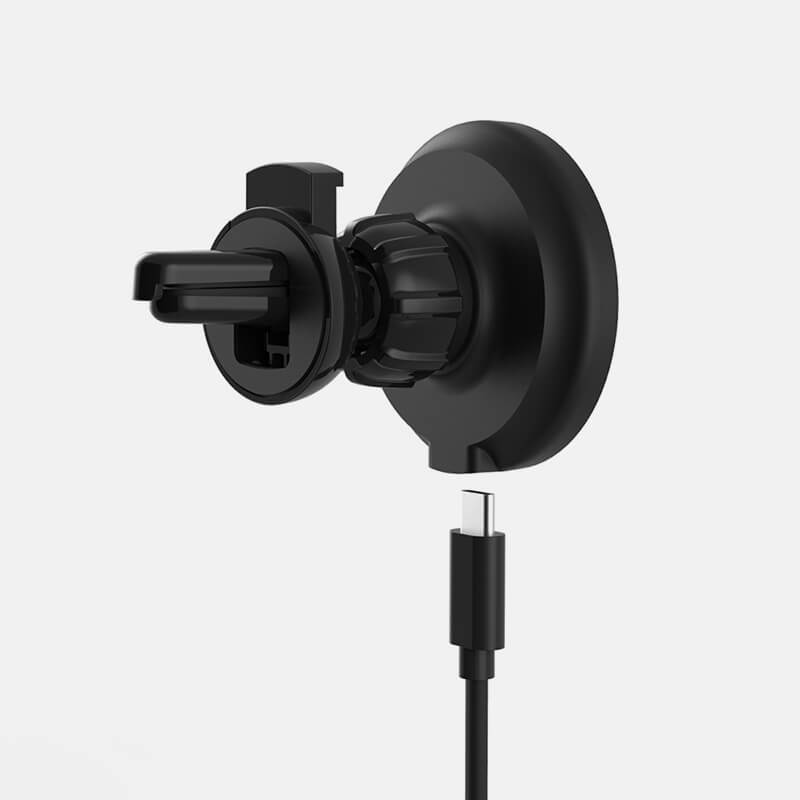 Incarcator auto wireless Grizz Glass, Pentru Apple iPhone 12, Magsafe ...