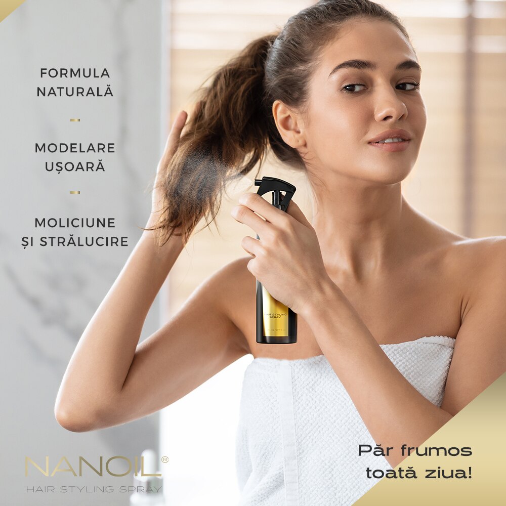 Spray Hair Nanoil, pentru par mai usor de aranjat 200 ml - eMAG.ro