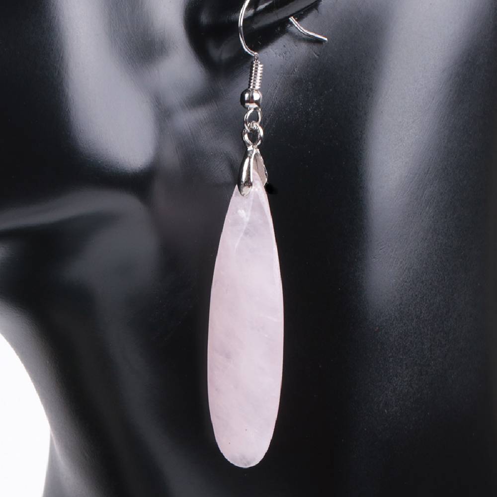 Cercei Lacrima cristal Quartz Roz - eMAG.ro