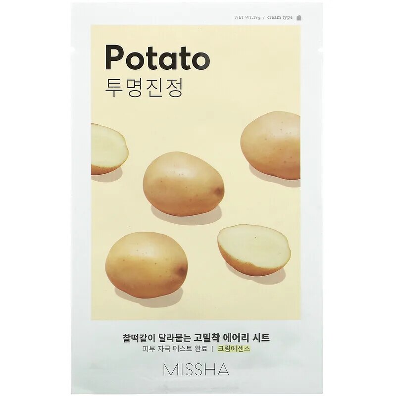 Masca de fata cu extract de cartofi, Missha Airy Fit Sheet Mask Potato ...