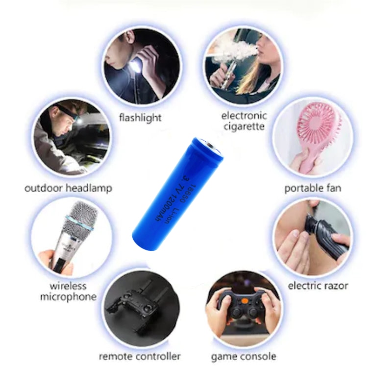 Acumulator 18650, Li-ion, 3.7V 1200mAh, albastru 18650 - eMAG.ro