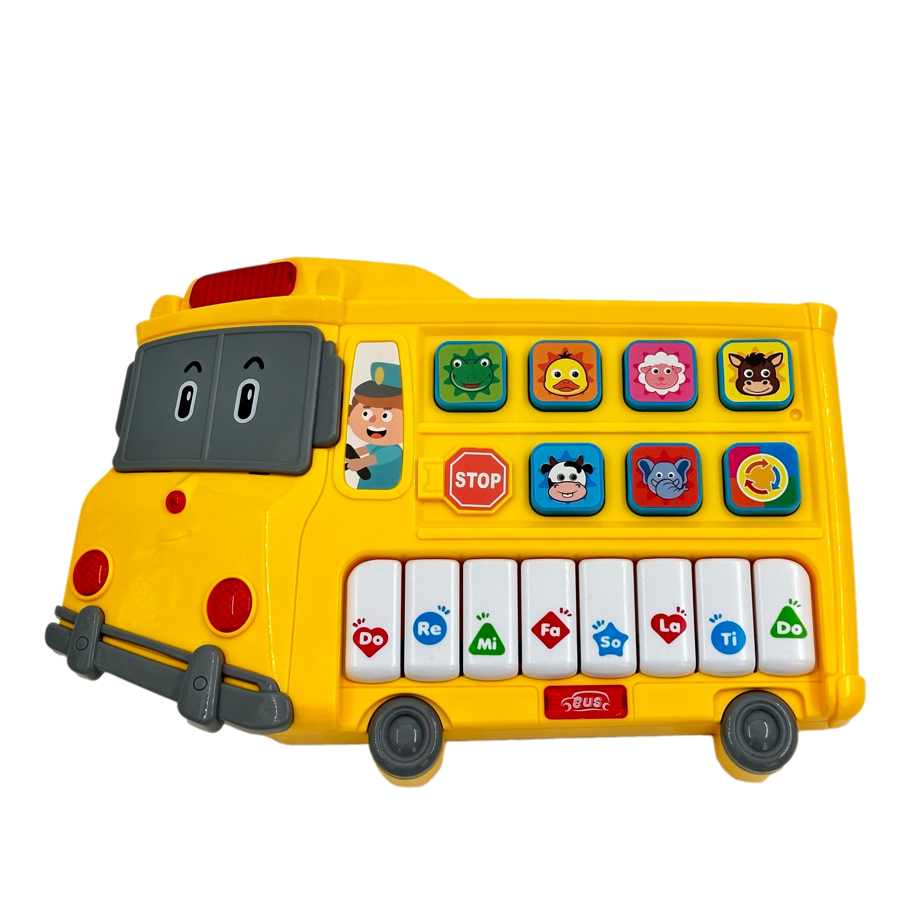 Jucarie muzicala educativa, Autobuz didactic, pentru copii cu lumini si ...