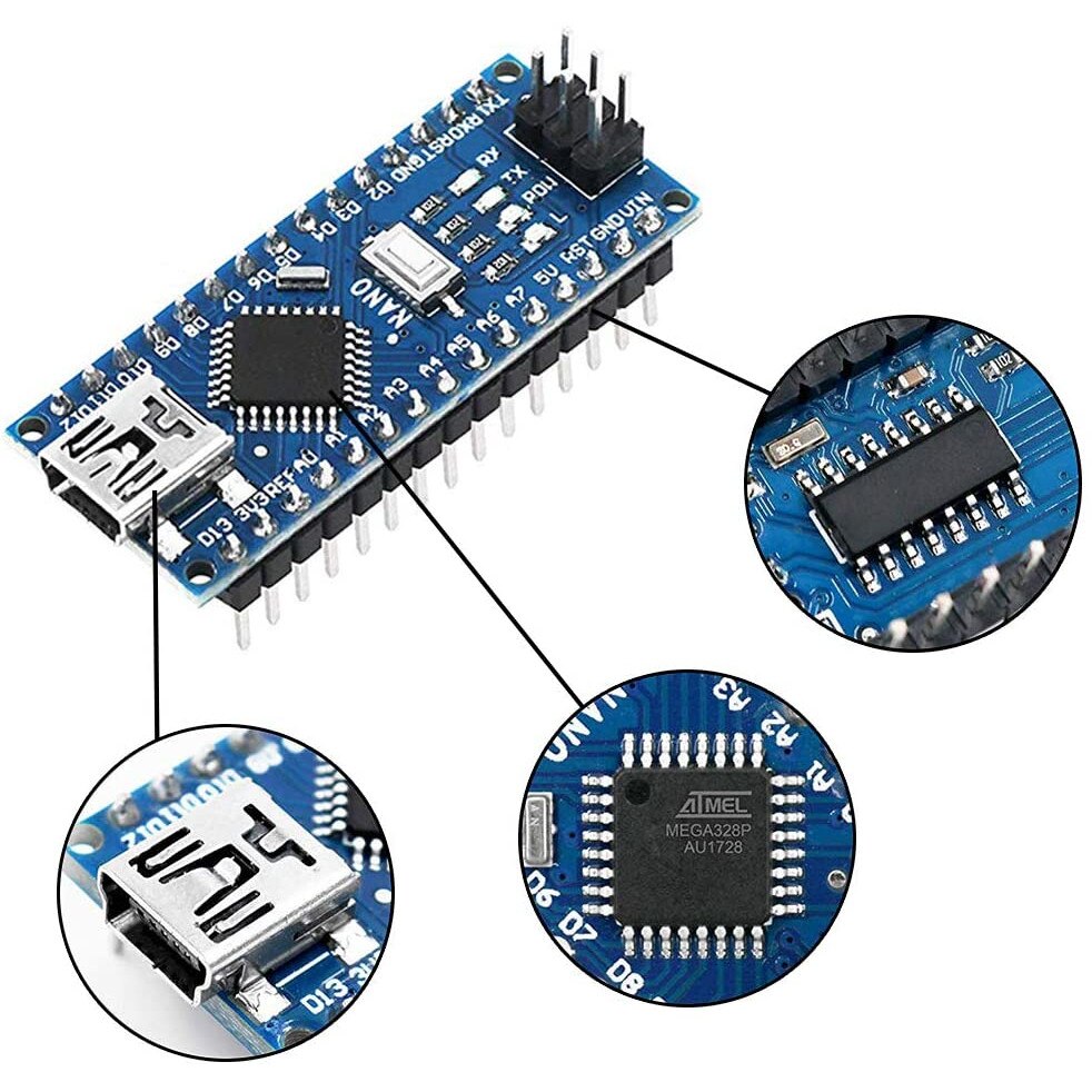Arduino Clone ATmega328P-AU CH340G NANO V3.0 modul és kábel - eMAG.hu