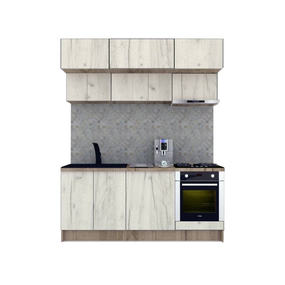 Set Bucatarie Genarom Zone PAL 200, 200 x 243 x 60 cm, K002 / Decor ...