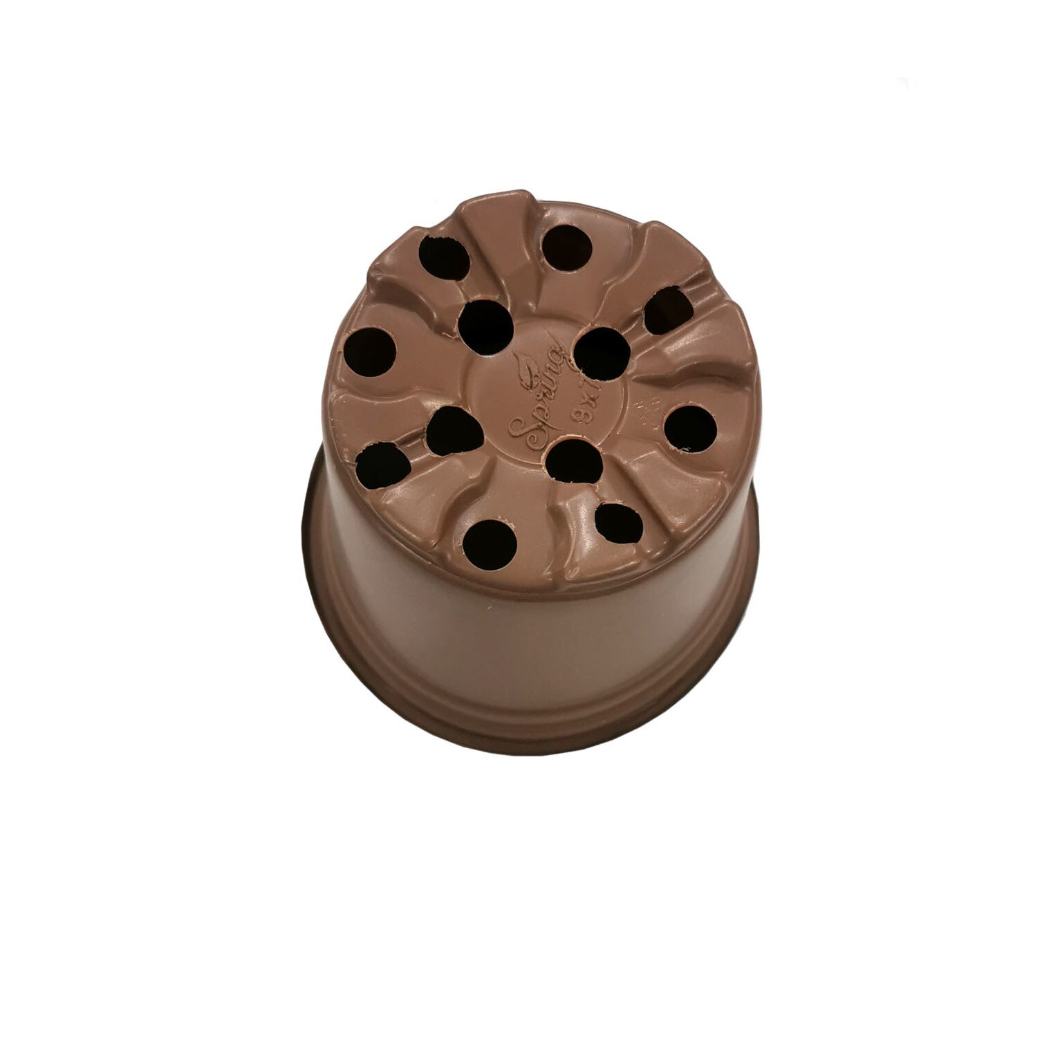 Set 25 bucati, ghivece pentru rasaduri, rotunde, diametru 9 cm, Maro ...