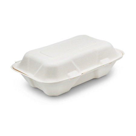Set 50 buc, Caserola biodegradabila cu capac atasat, 24x17x9 cm - eMAG.ro