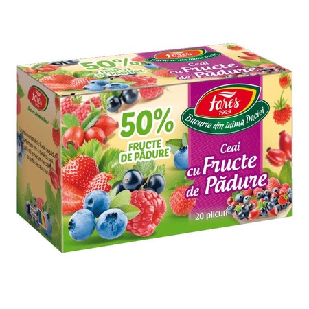 Ceai cu 50% Fructe de Padure 20 plicuri Fares - eMAG.ro