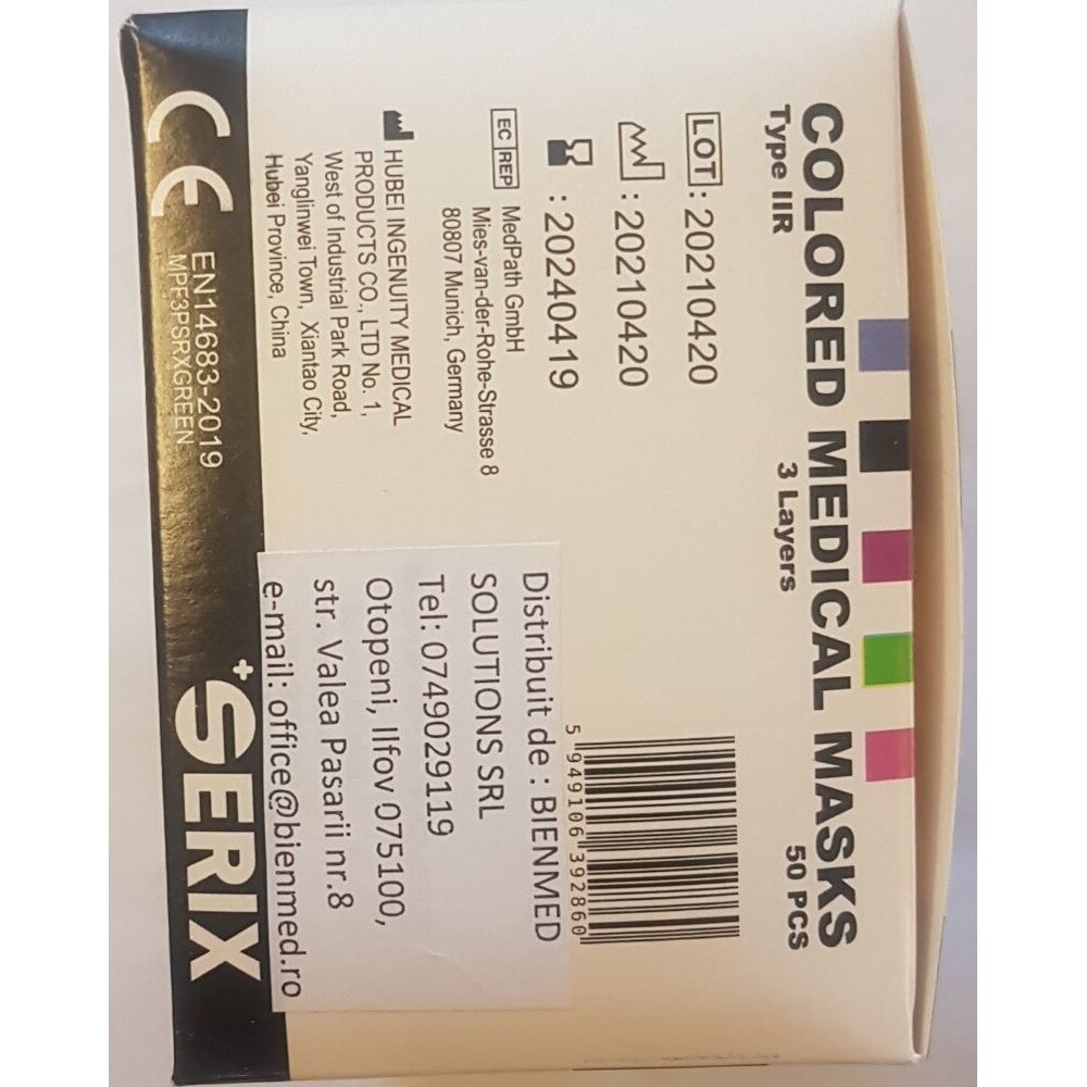 Set 50 bucati Masti medicale SERIX negre - eMAG.ro