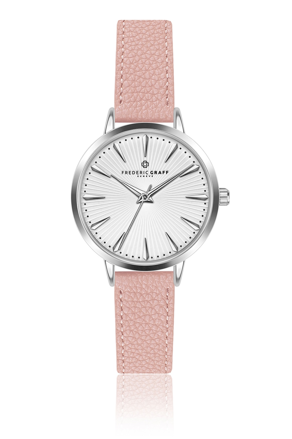 Frederic Graff, Часовник с кожена каишка, Розов - eMAG.bg