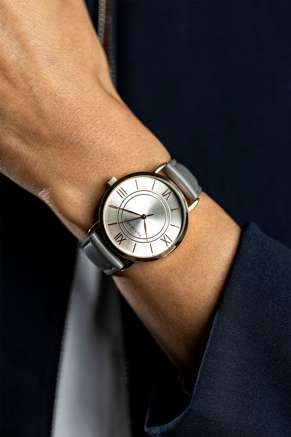 Paul McNeal, Часовник с кожена каишка, Сив - eMAG.bg